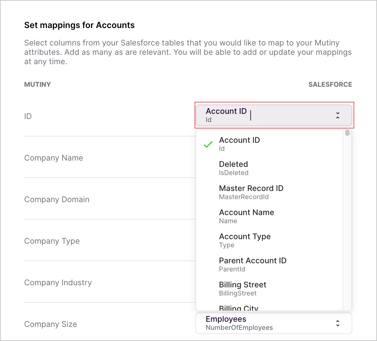 Re Mapping Your Salesforce Fields Mutiny