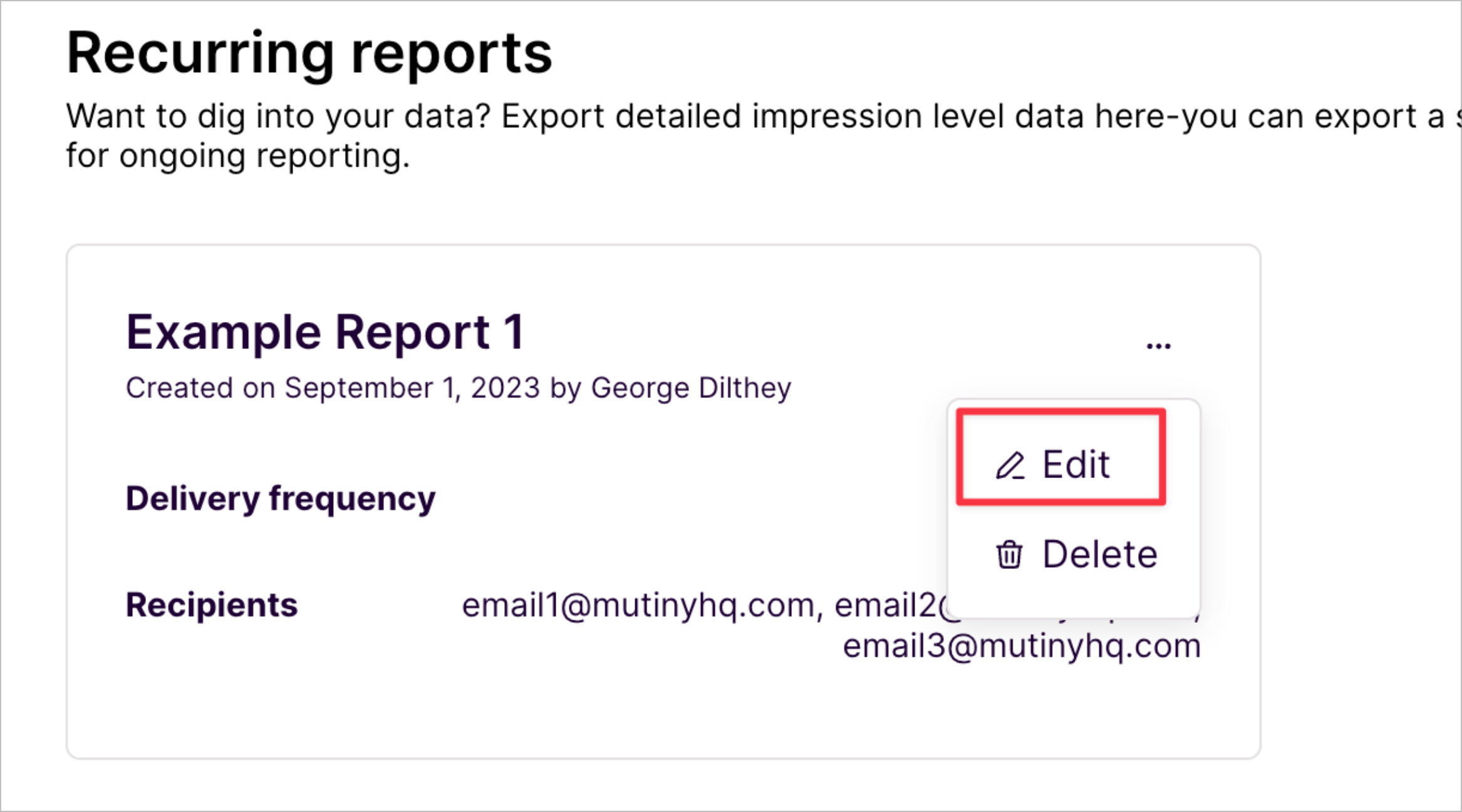 Exporting Experience Reports – Mutiny
