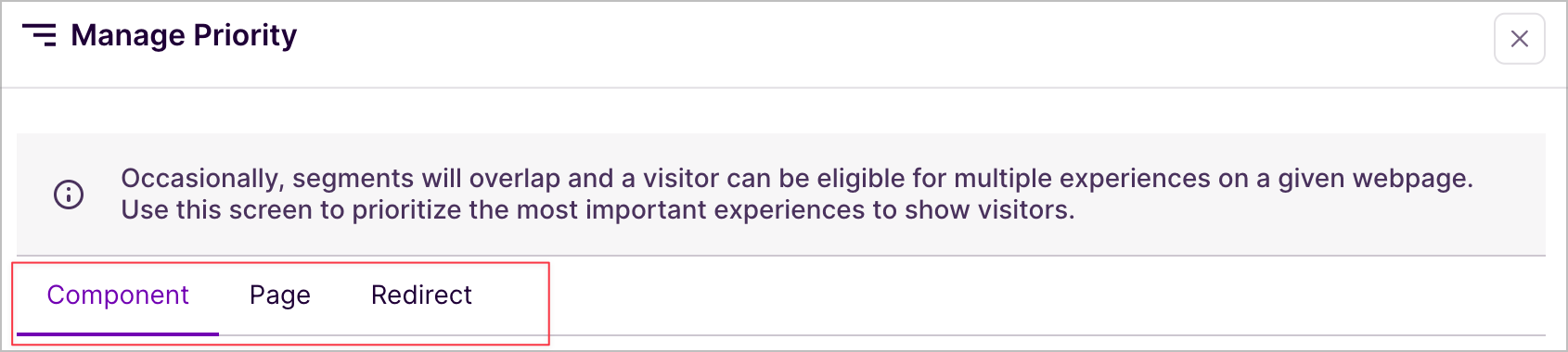 Experience priority – Mutiny