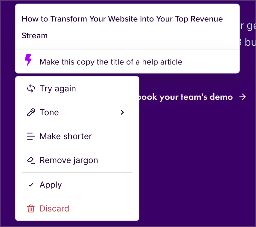Using AI to edit content – Mutiny