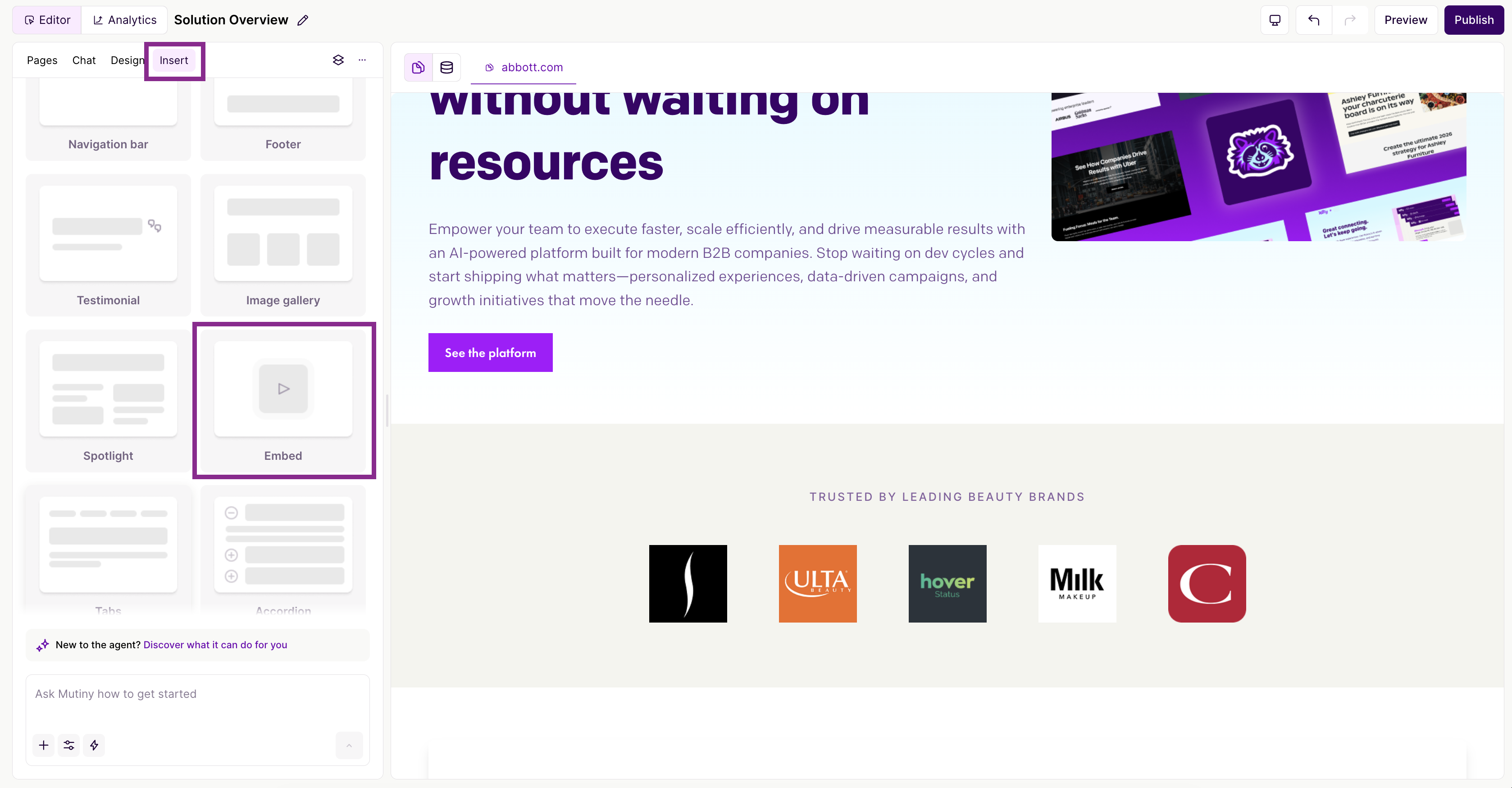 Add Forms to Mutiny Assets – Mutiny